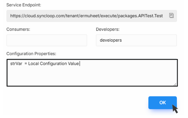 Configuration Types Syncloop Documentation